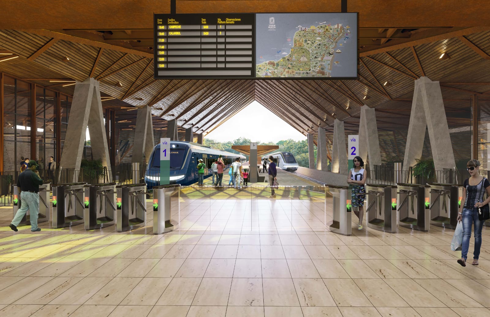 Fonatur presenta diseño de la terminal del Tren Maya en Palenque ...