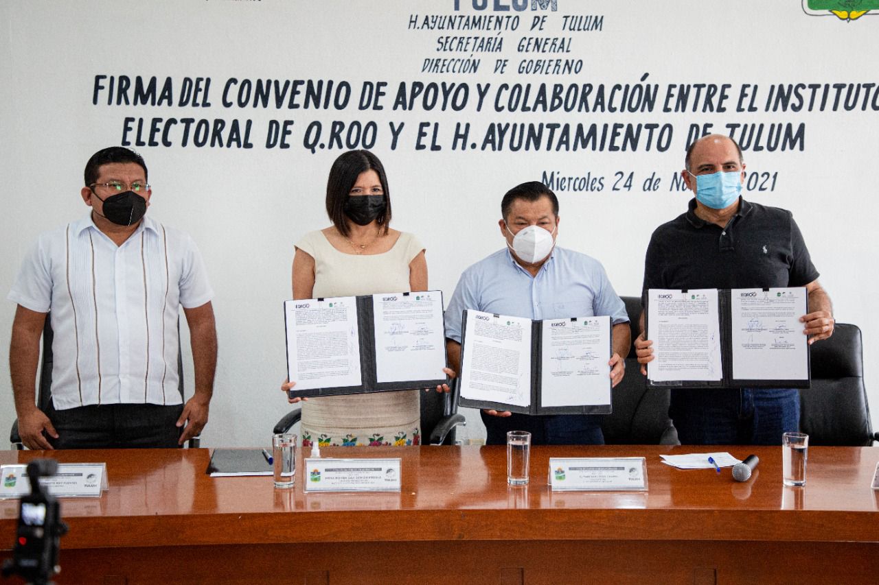 Tulum firma convenio de apoyo y colaboración con el IEQROO | Cancún Mío