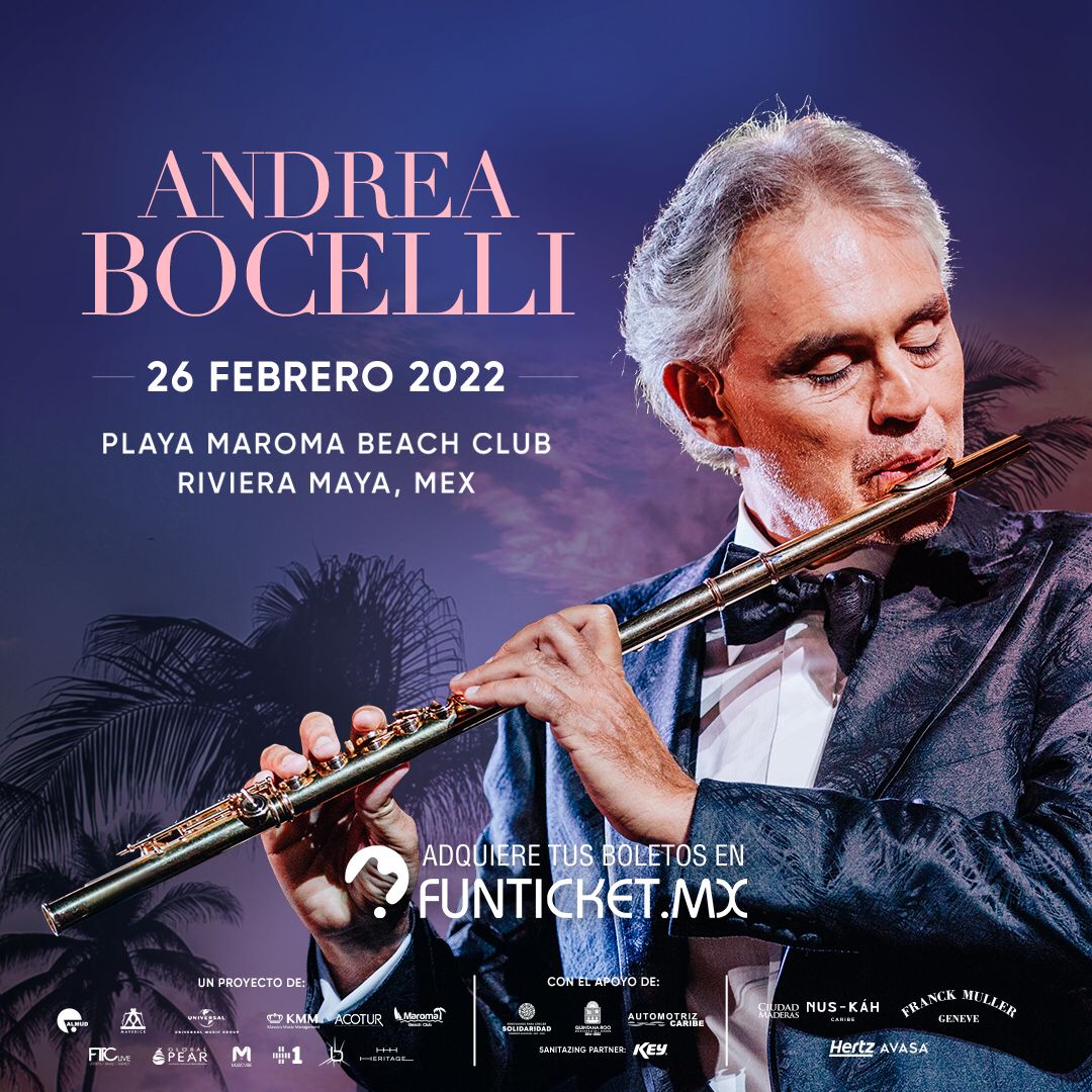 Abren más espacios para el concierto de Andrea Bocelli | Cancún Mío