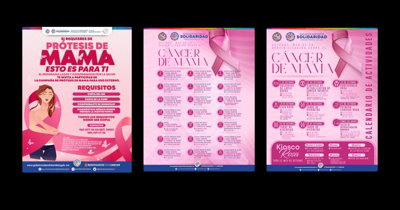 Realizarán diversas actividades en Solidaridad durante el mes rosa ...