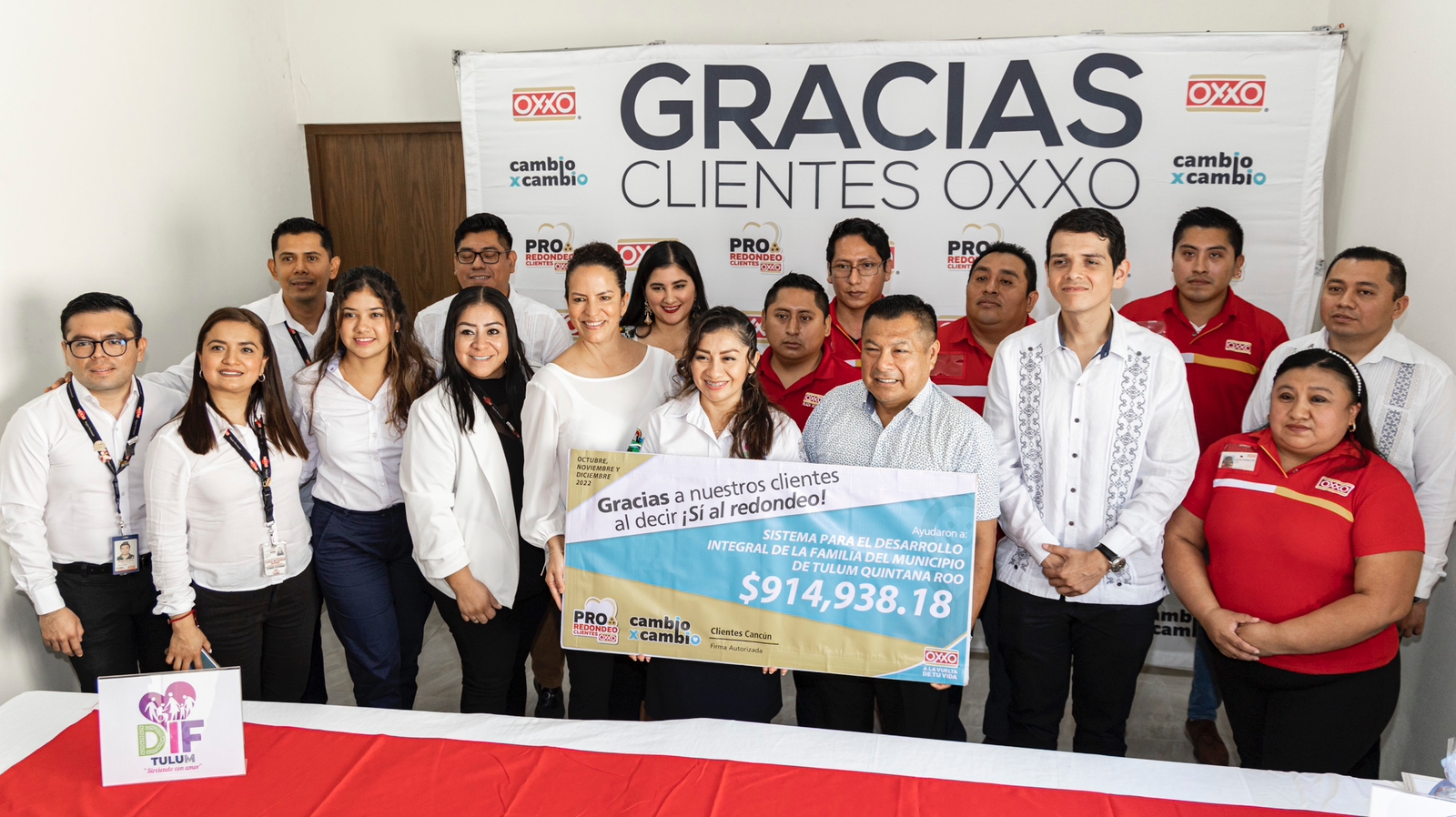 DIF-Tulum recibe donativo recaudado por tiendas Oxxo | Cancún Mío