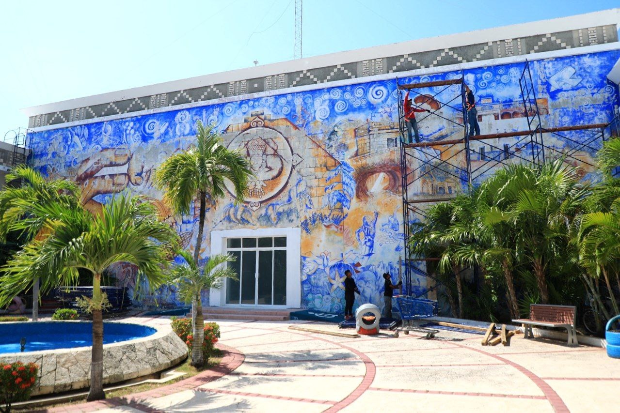 Anuncian la restauración del mural “Xaman Ha Cultura y Desarrollo” en ...