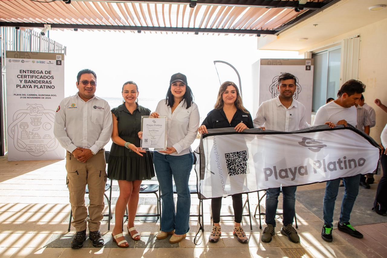 13 playas de Solidaridad reciben certificación Playa Platino