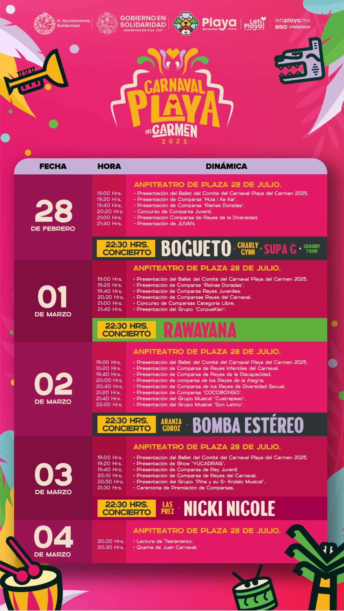 Comienza el Carnaval de Playa del Carmen 2025 🎭🎶