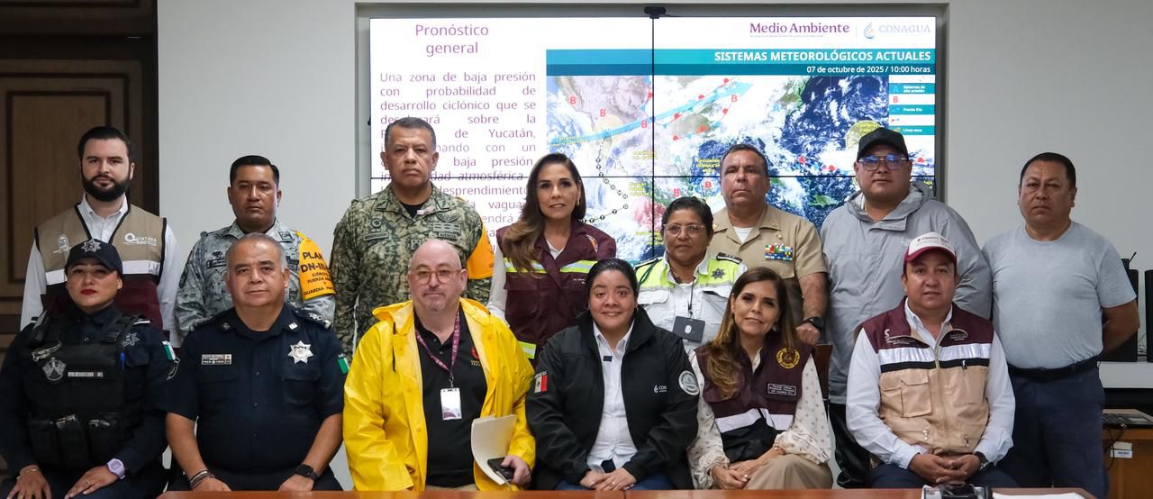 Mara Lezama supervisa acciones preventivas ante zona de baja presión en la Península de Yucatán ...