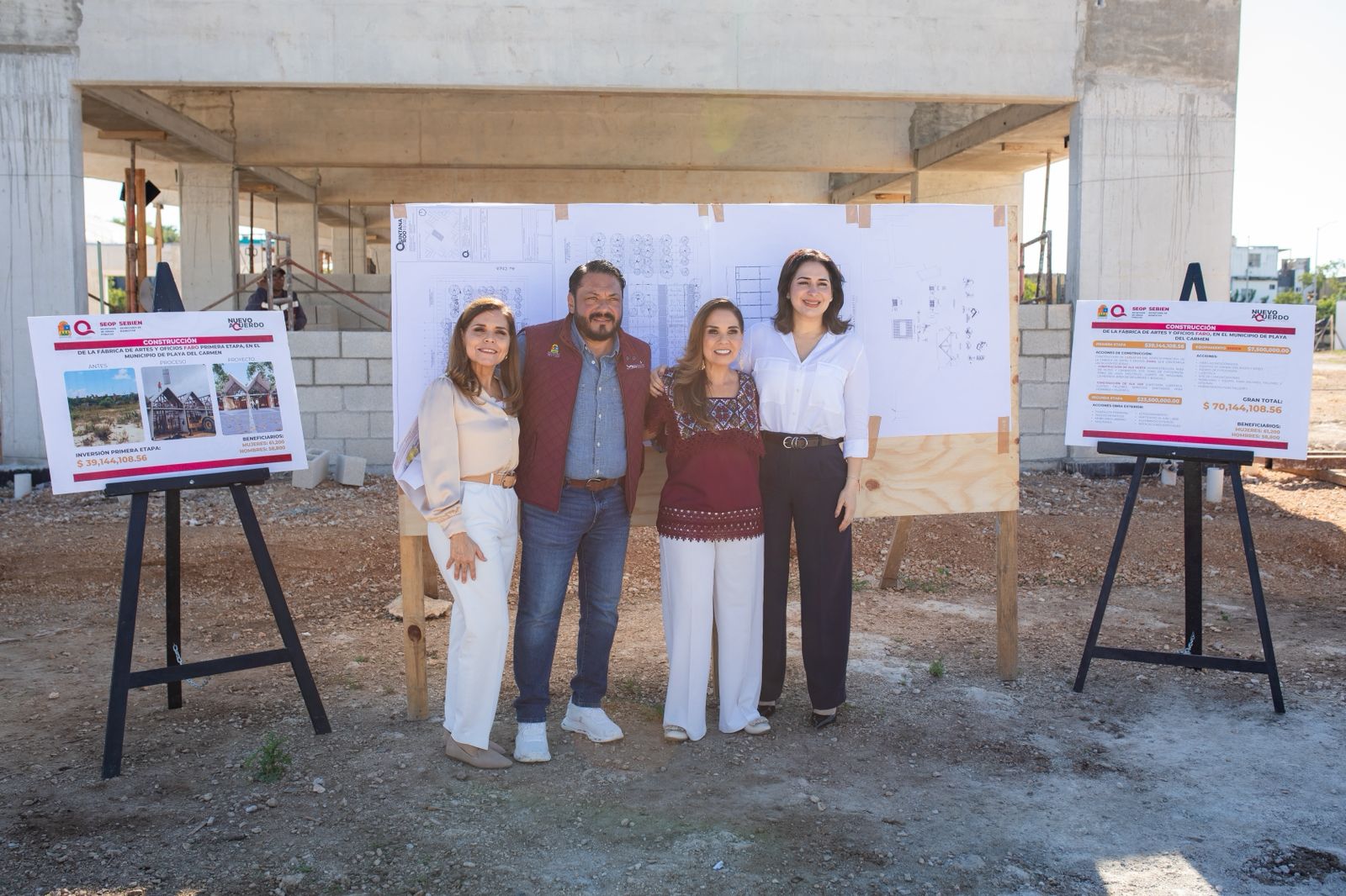 Supervisan avances del FARO en Playa del Carmen